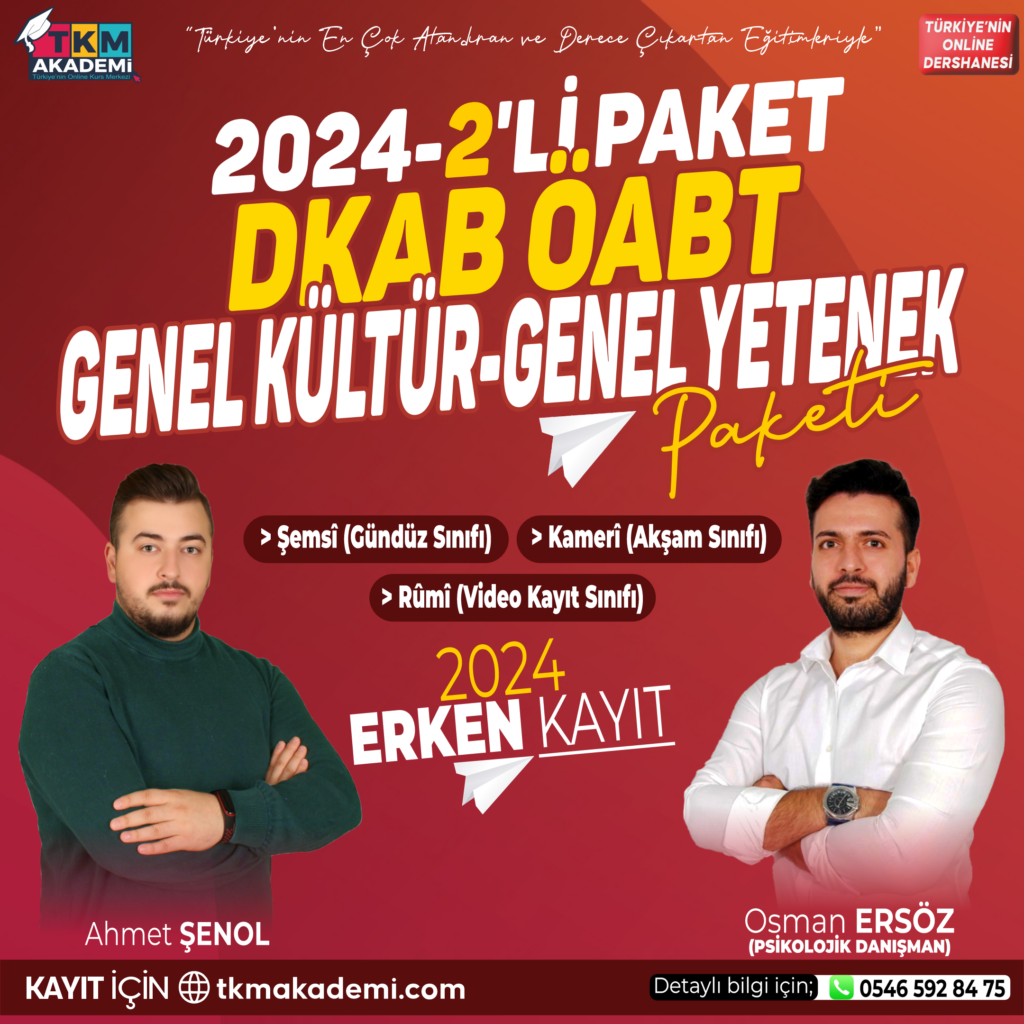 2024 Din Kültürü Öğretmenliği – TKM Akademi