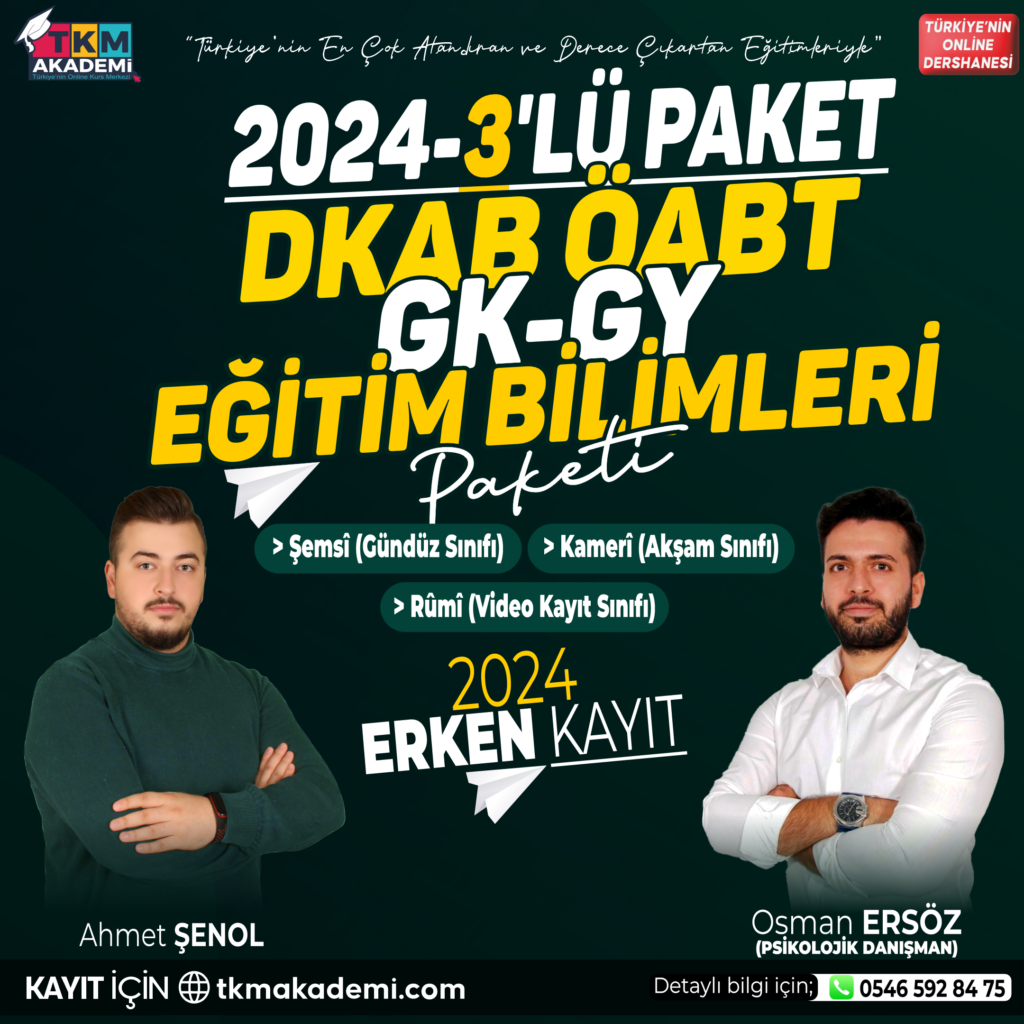 2024 Din Kültürü Öğretmenliği – TKM Akademi