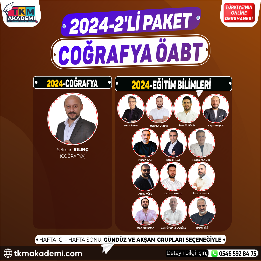 2024 Coğrafya Öğretmenliği – TKM Akademi 2024 Coğrafya Öğretmenliği – TKM Akademi