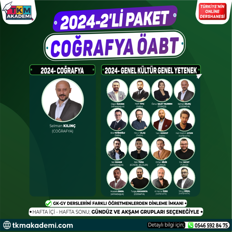 2024 Coğrafya Öğretmenliği – TKM Akademi 2024 Coğrafya Öğretmenliği – TKM Akademi