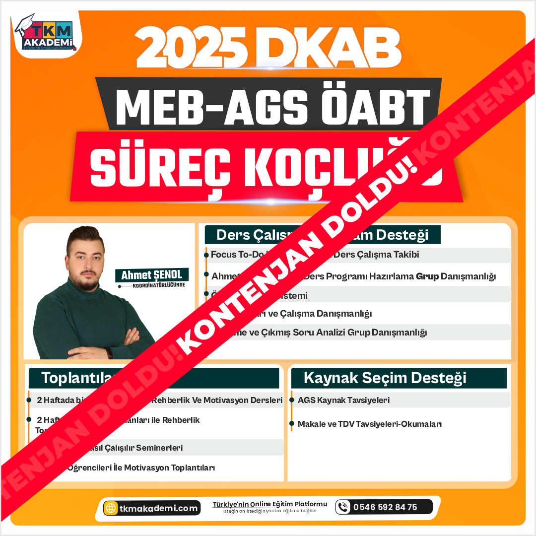 2025 MEB/AGS – ÖABT – TKM Akademi
