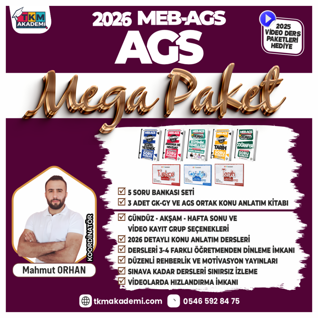 2026 AGS Mega Paket (8 Kitaplı) – TKM Akademi